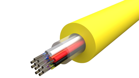 12F Blown fiber EPSU SM G657A1 Yellow HDPE 1,6mm 4km/pan, TIA/S12 | Melbye