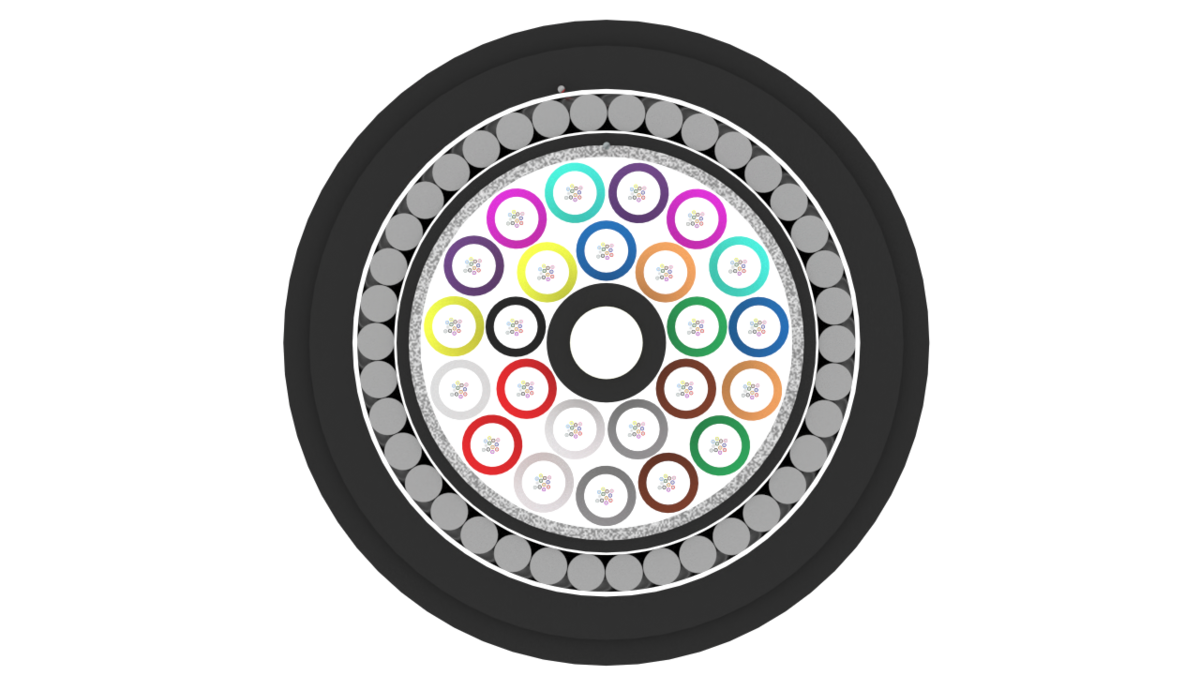 288F G652D MLT SWA armored 7kN Black HDPE OD 22.3mm | Melbye