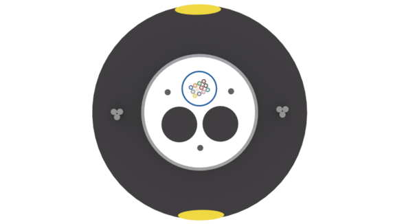 12F G657A1 ULW overhead OFC micromodule Black/Yellow OD 7mm 4km/dr | Melbye