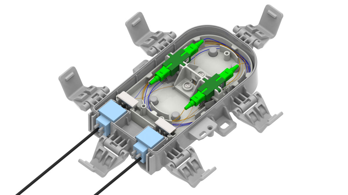 Coyote STP-JR IP68 incl. 12F splice holders and adaptor plate | Melbye