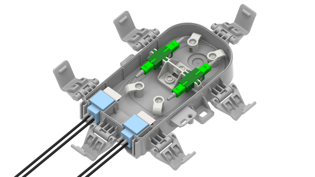 Coyote STP-JR IP68 incl. 12F splice holders and adaptor plate | Melbye